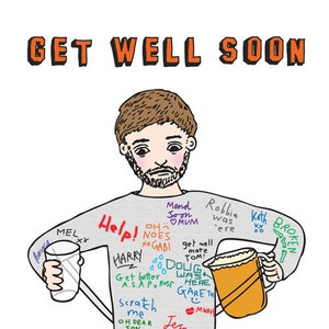 Get Well Soon Body Cast - Etsy