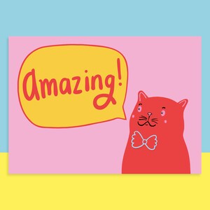 Postcards - Red Cats - Pack of Eight - Congratulations Cards - Thank ...