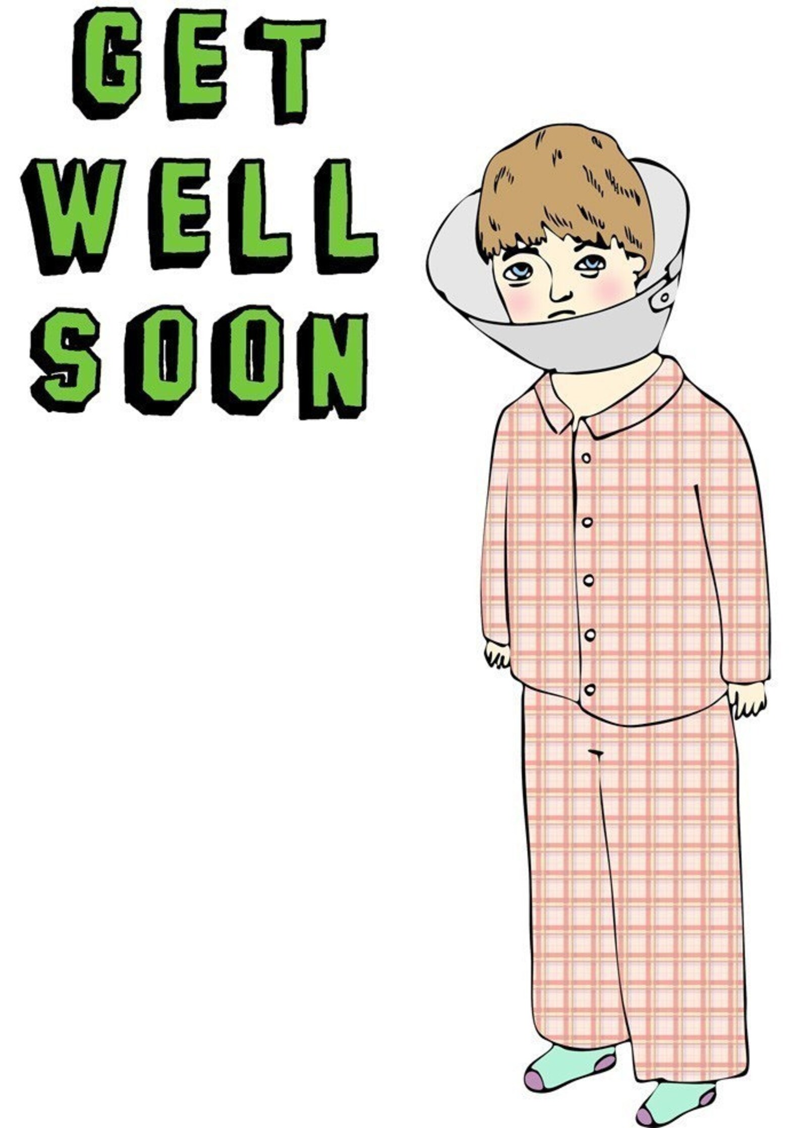 Get Well Soon Card Cone Head - Etsy