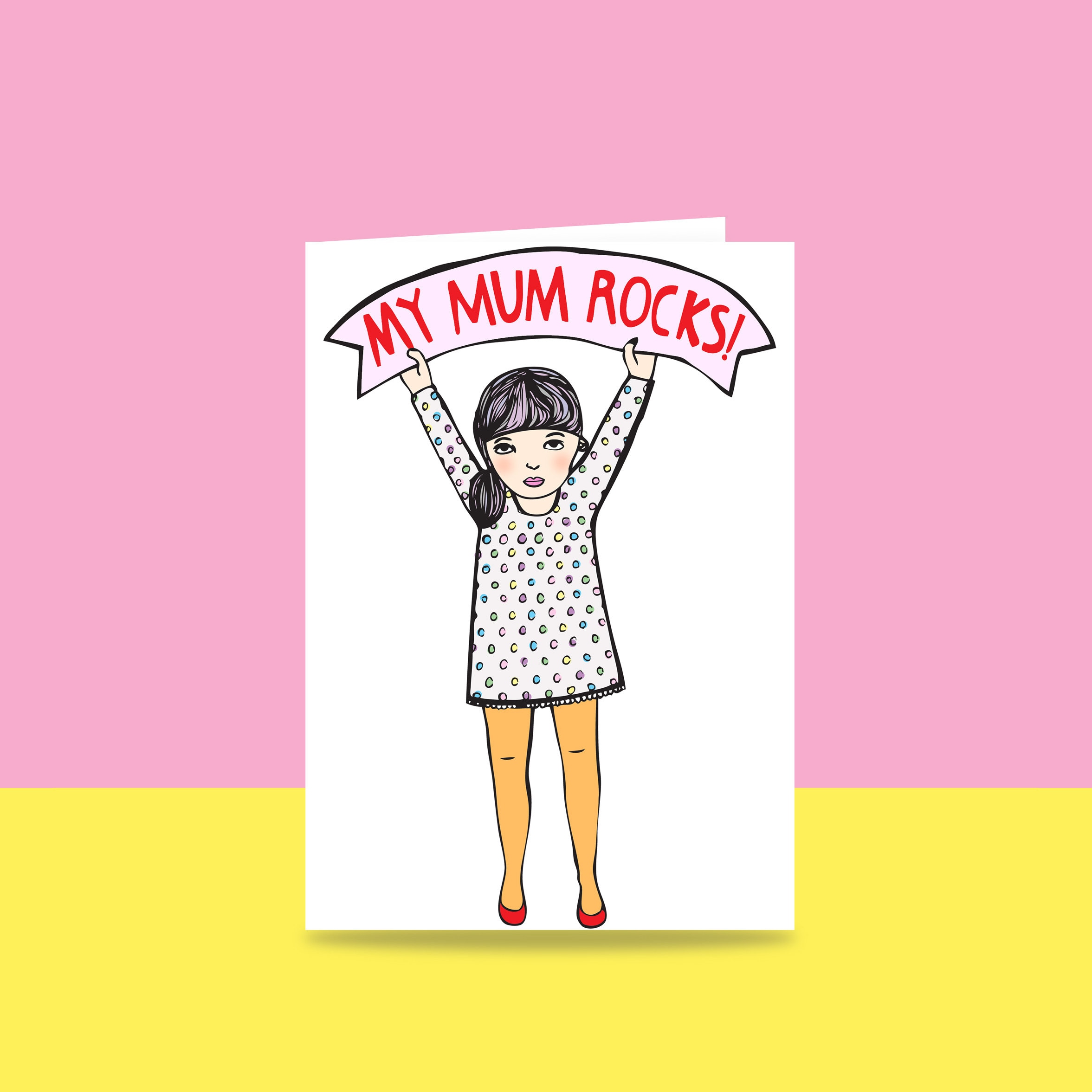Mother's Day Card My Mum Rocks GIRL VERSION | Etsy