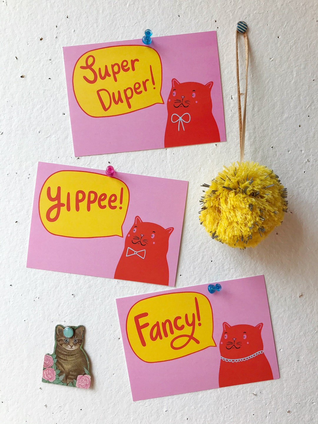 Postcards - Red Cats - Pack of Eight - Congratulations Cards - Thank ...