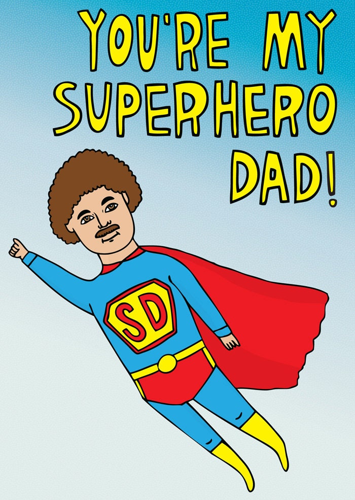 Father's Day Card You're My Super Hero Dad | Etsy