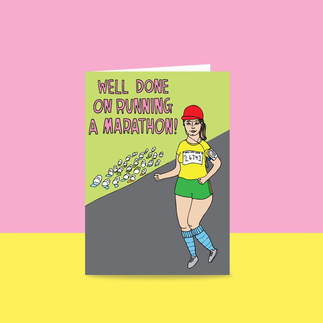 Congratulations Card Well Done On Running A Marathon - Etsy.de