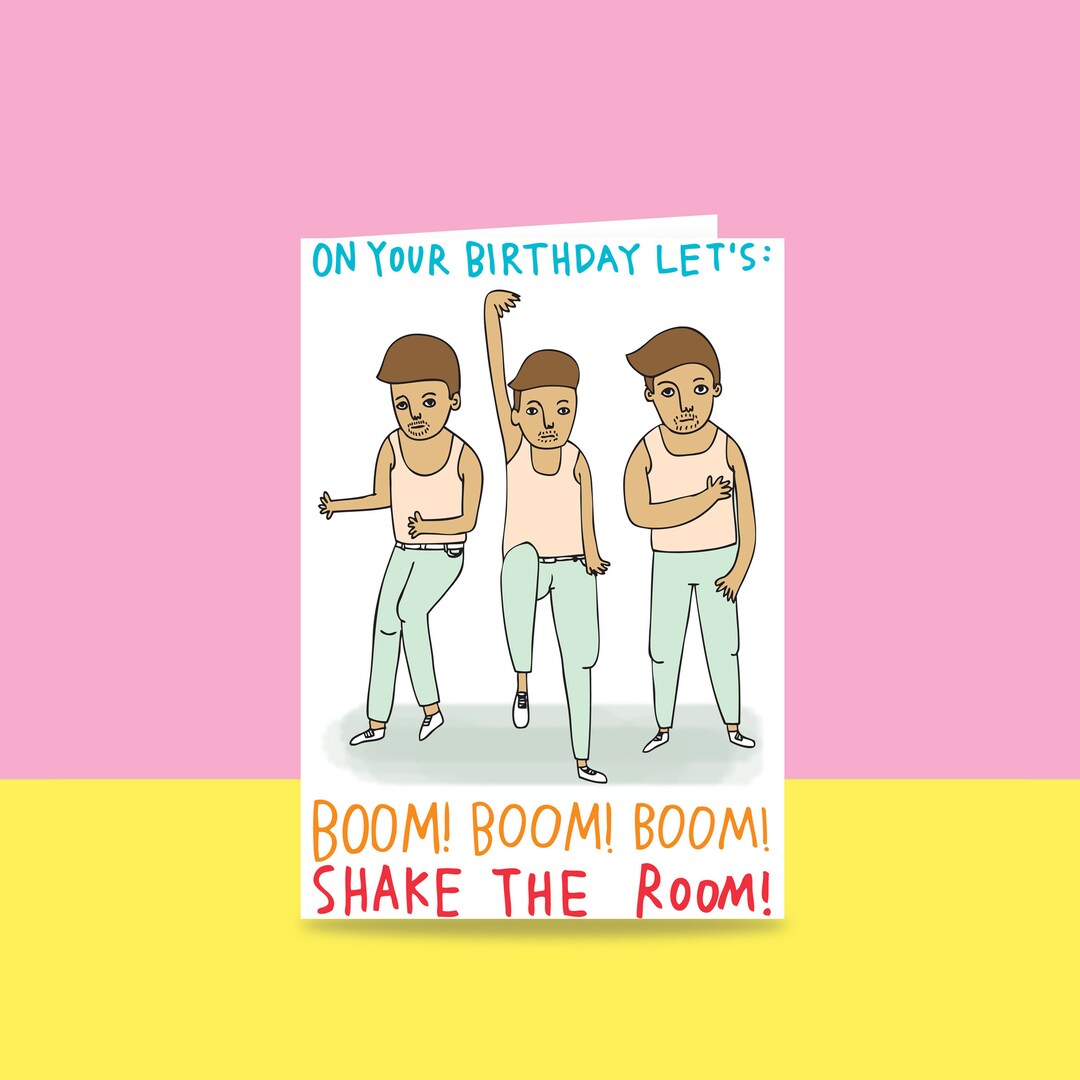 Birthday Card - on Your Birthday Let's Boom Boom Boom Shake the Room - Etsy