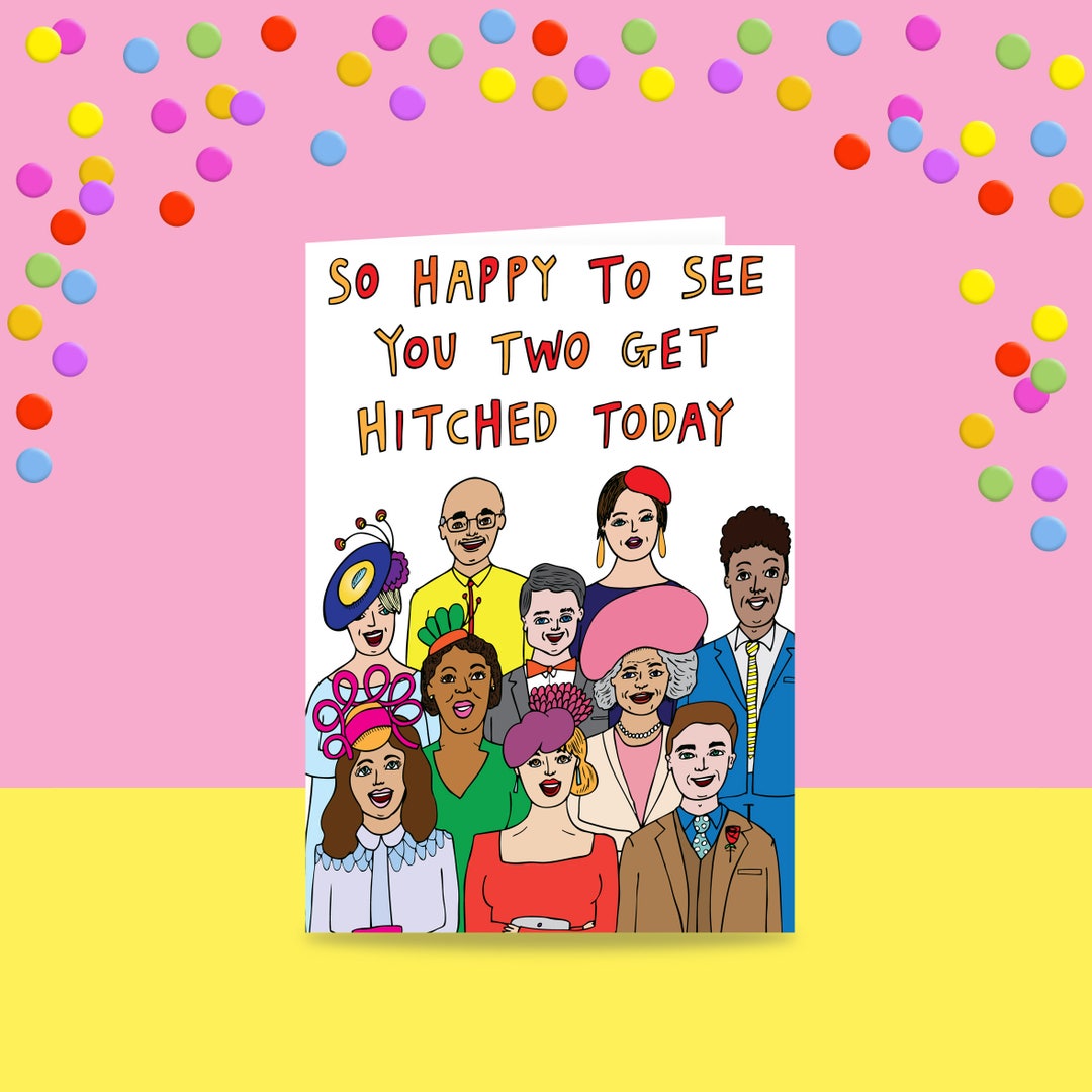 Greeting Card so Happy to See You Two Get Hitched Today - Etsy