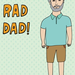 Father's Day Card You're Rad Dad - Etsy