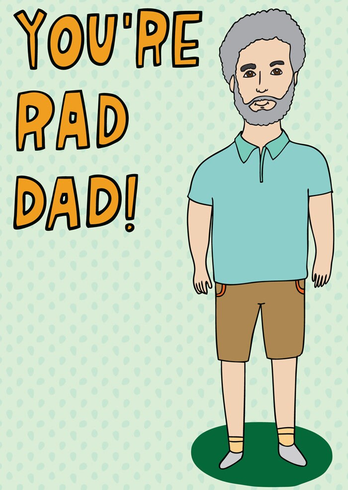 Father's Day Card You're Rad Dad | Etsy