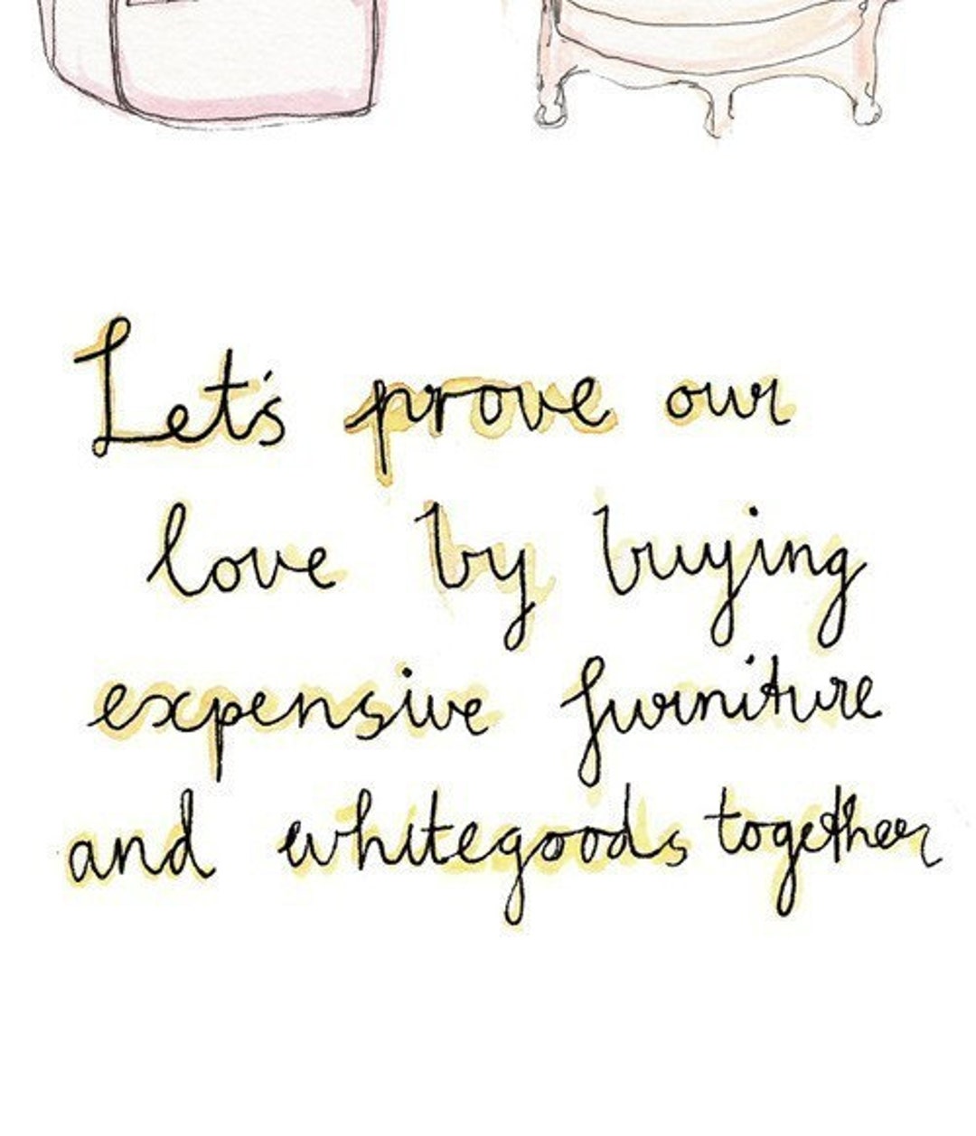 Lover Card Let's Prove Our Love by Buying Expensive - Etsy