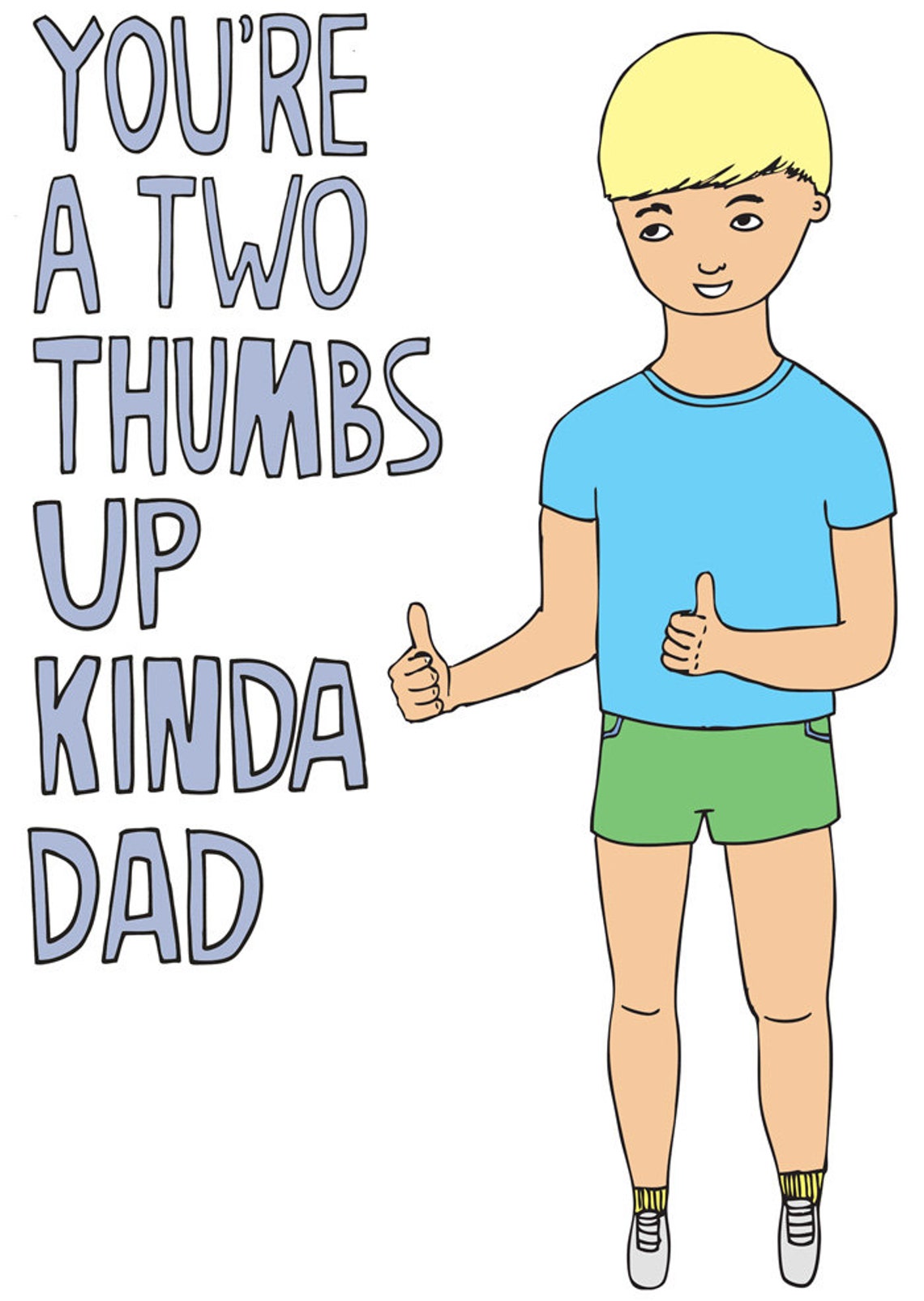 Father's Day Card You're A Two Thumbs up Kinda Dad - Etsy