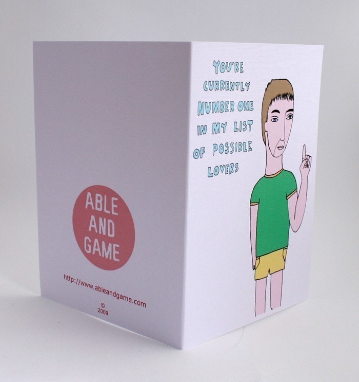 Lover Card You're Currently Number One BOY VERSION - Etsy