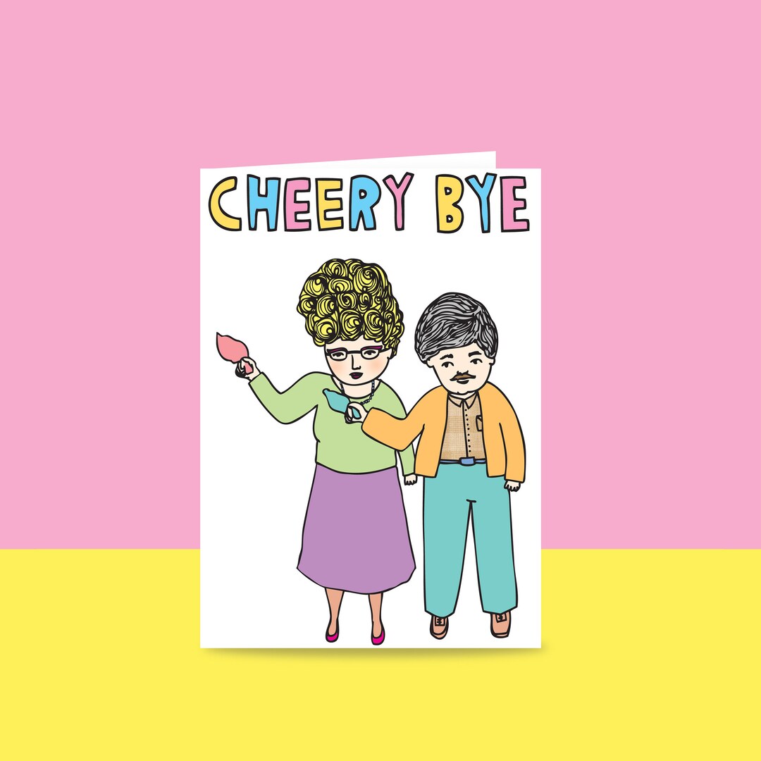 Going Away Card Cheery Bye Etsy Going Away Card Cheery Bye Etsy