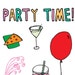 Greeting Card Party Time - Etsy