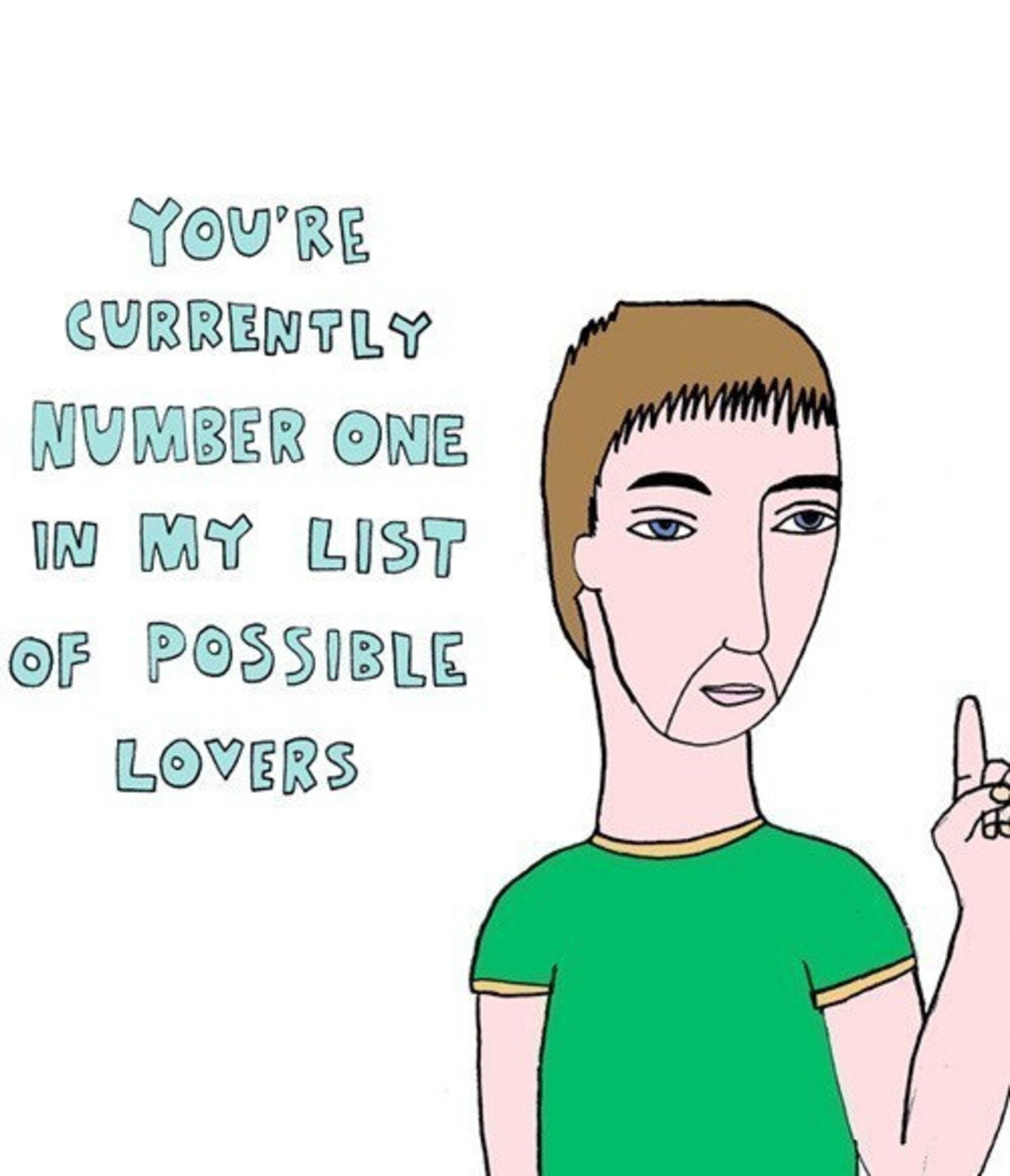 Lover Card You're Currently Number One BOY VERSION - Etsy