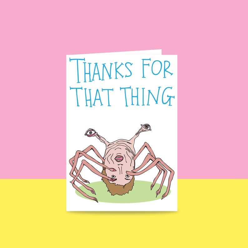 Thank You Card Thanks for That Thing - Etsy