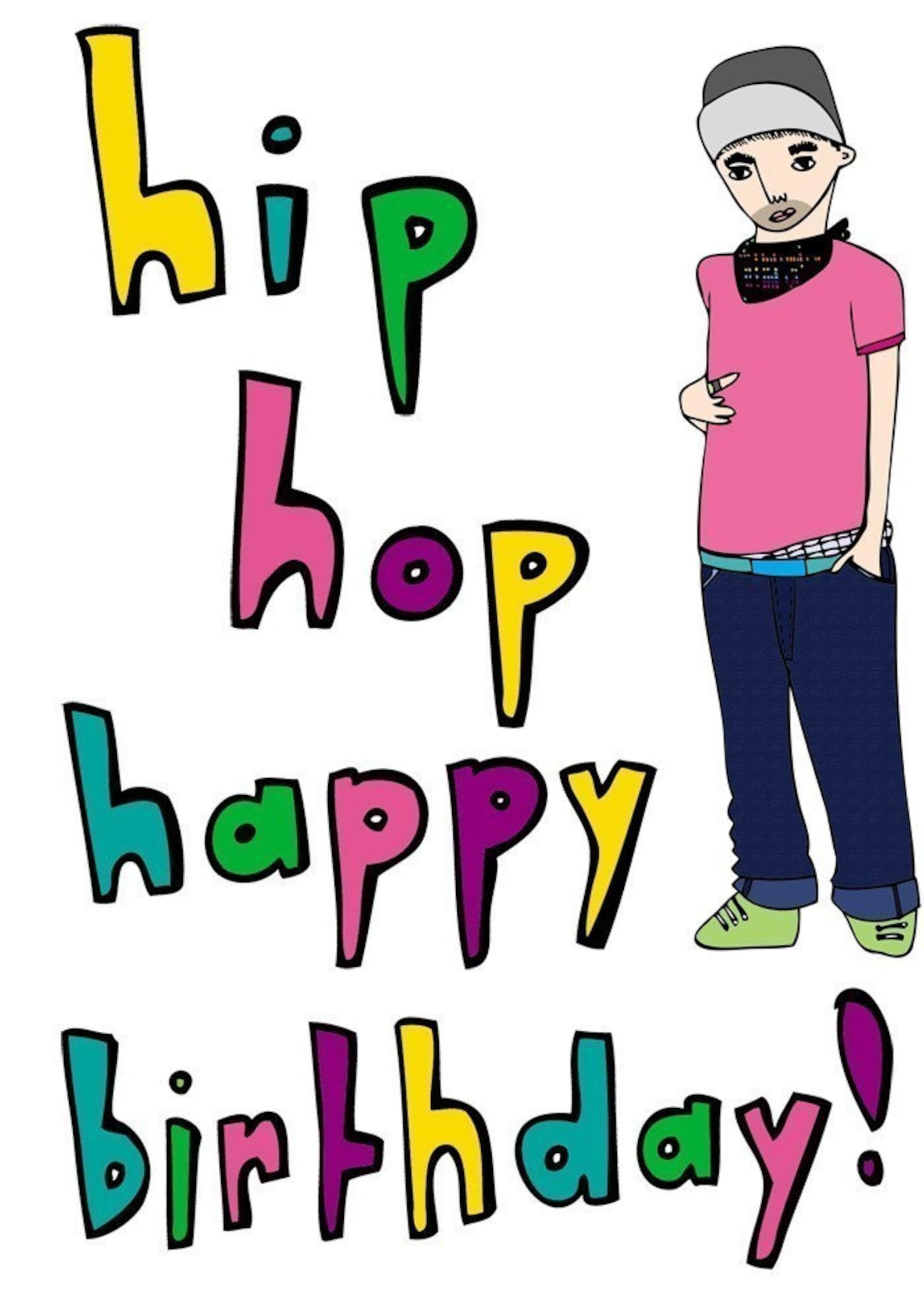 Birthday Card Hip Hop Happy Birthday - Etsy