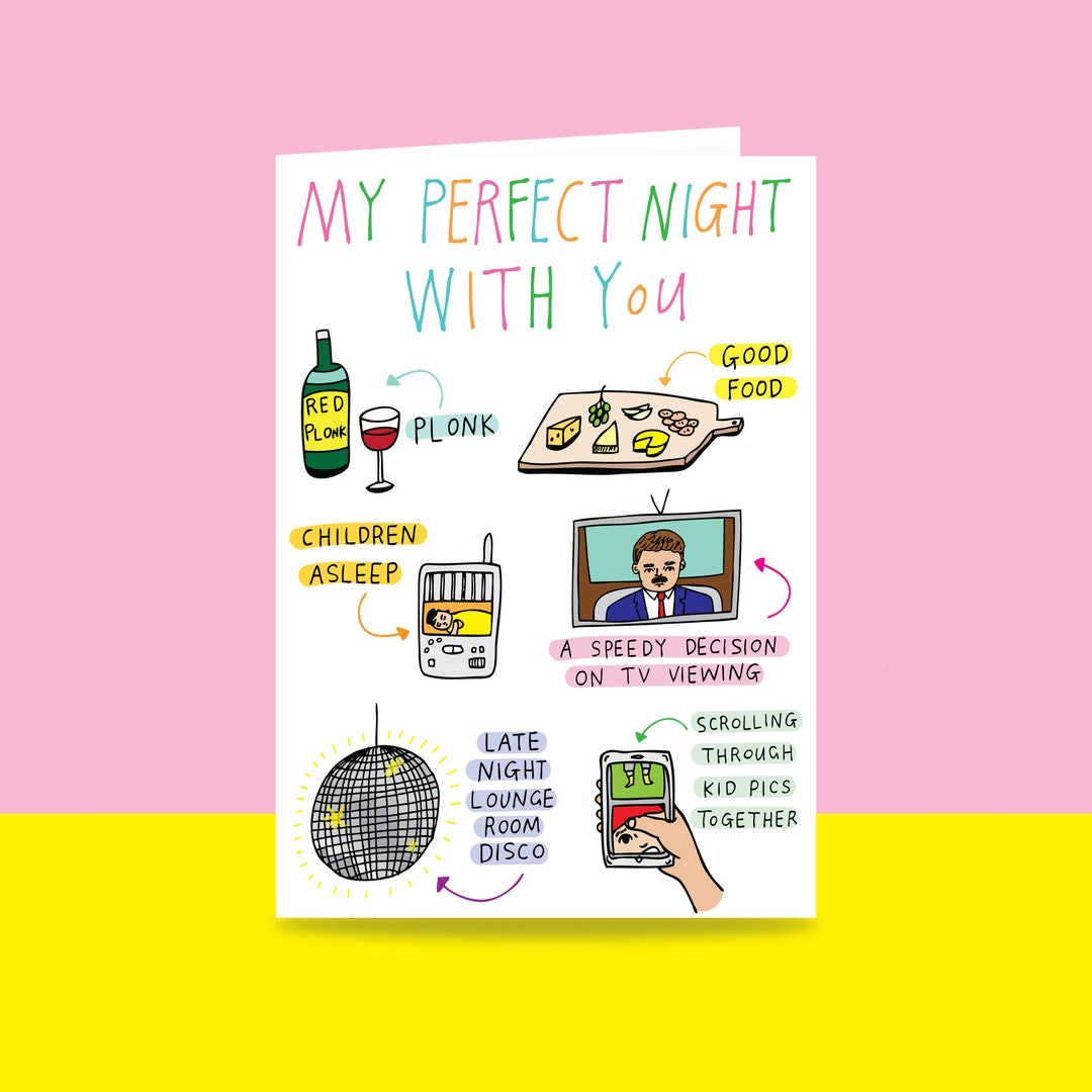 Greeting Card My Perfect Night With You Valentine's - Etsy