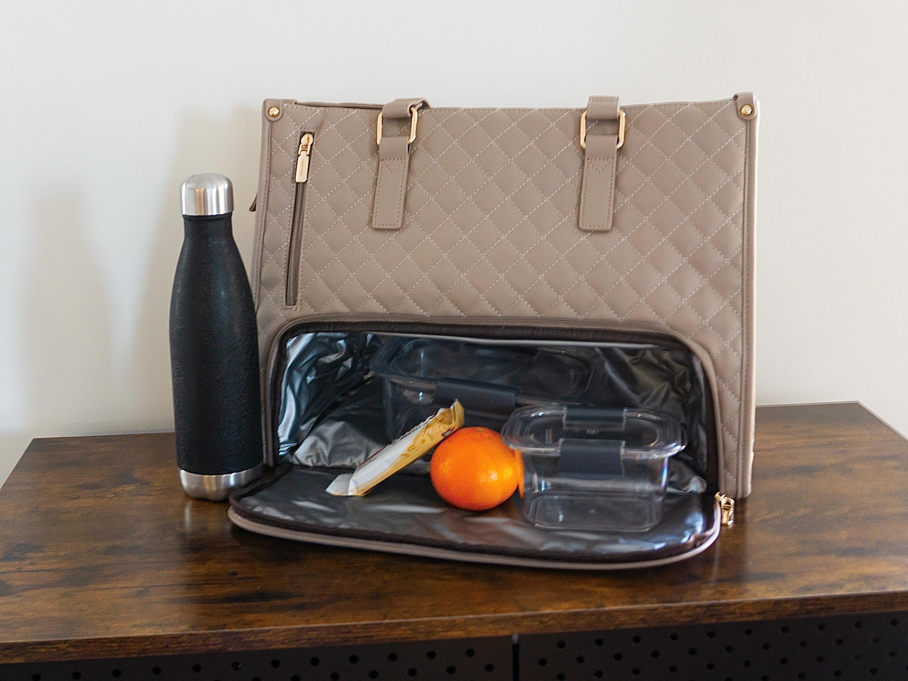 Laptop Tote Bag With Insulated Lunch Compartment | Versatile Handbag ...