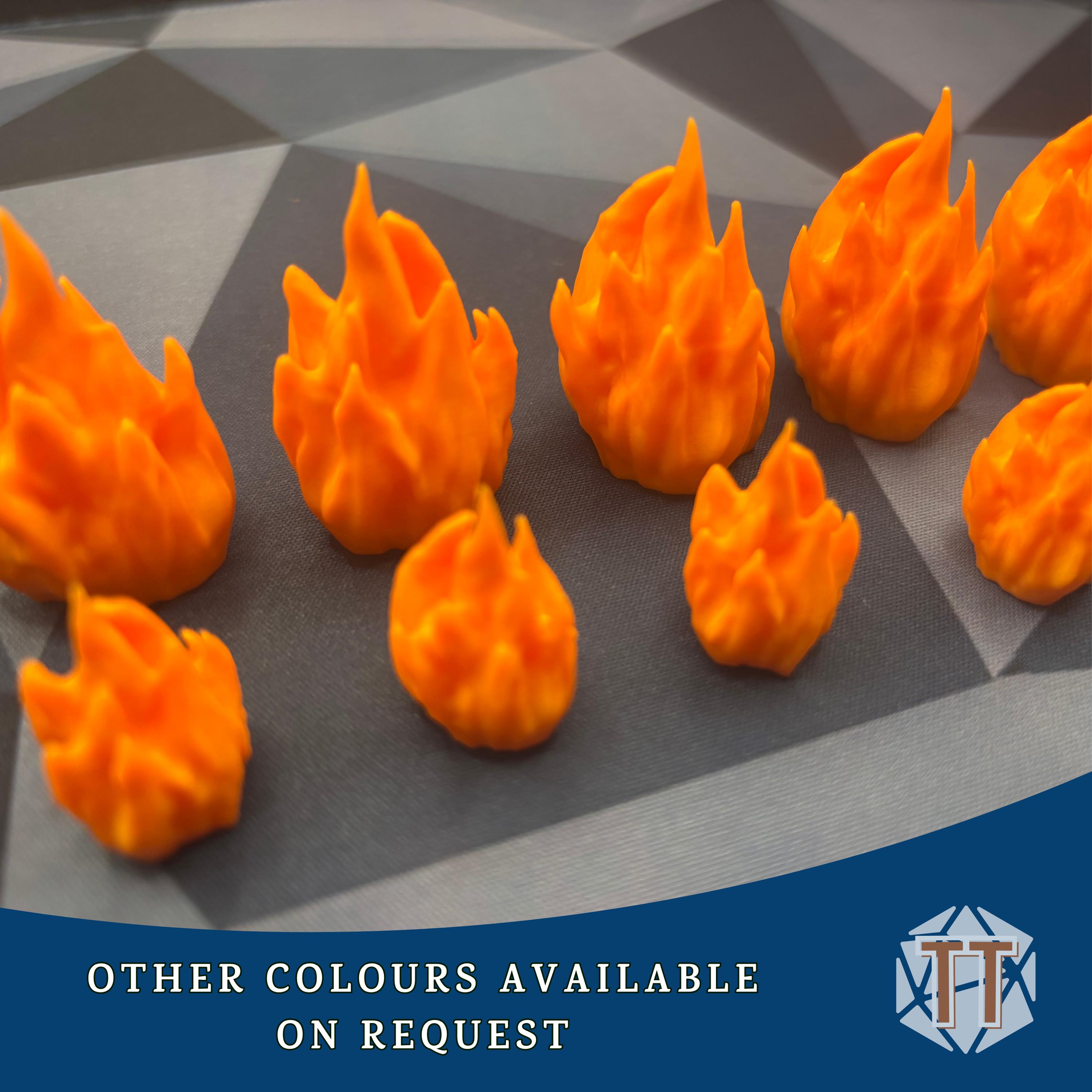 Fire Tokens for DND, Spell Markers, Tabletop Rpgs, 28mm Miniature ...