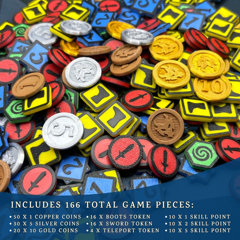 Clank! Resource Tokens, Complete Set, Game Pieces for Clank Board Game ...