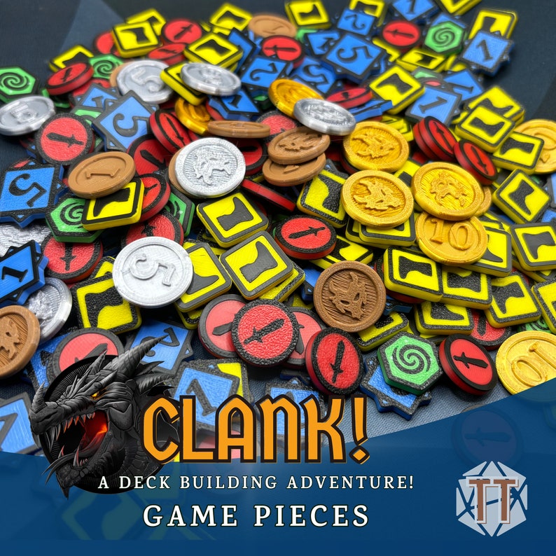 Clank! Resource Tokens, Complete Set, Game Pieces for Clank Board Game ...