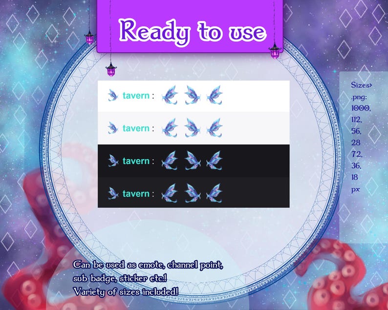 Fairy Wings Sub Badge, Emote, Channel Point, Streaming Asset, Fairy ...