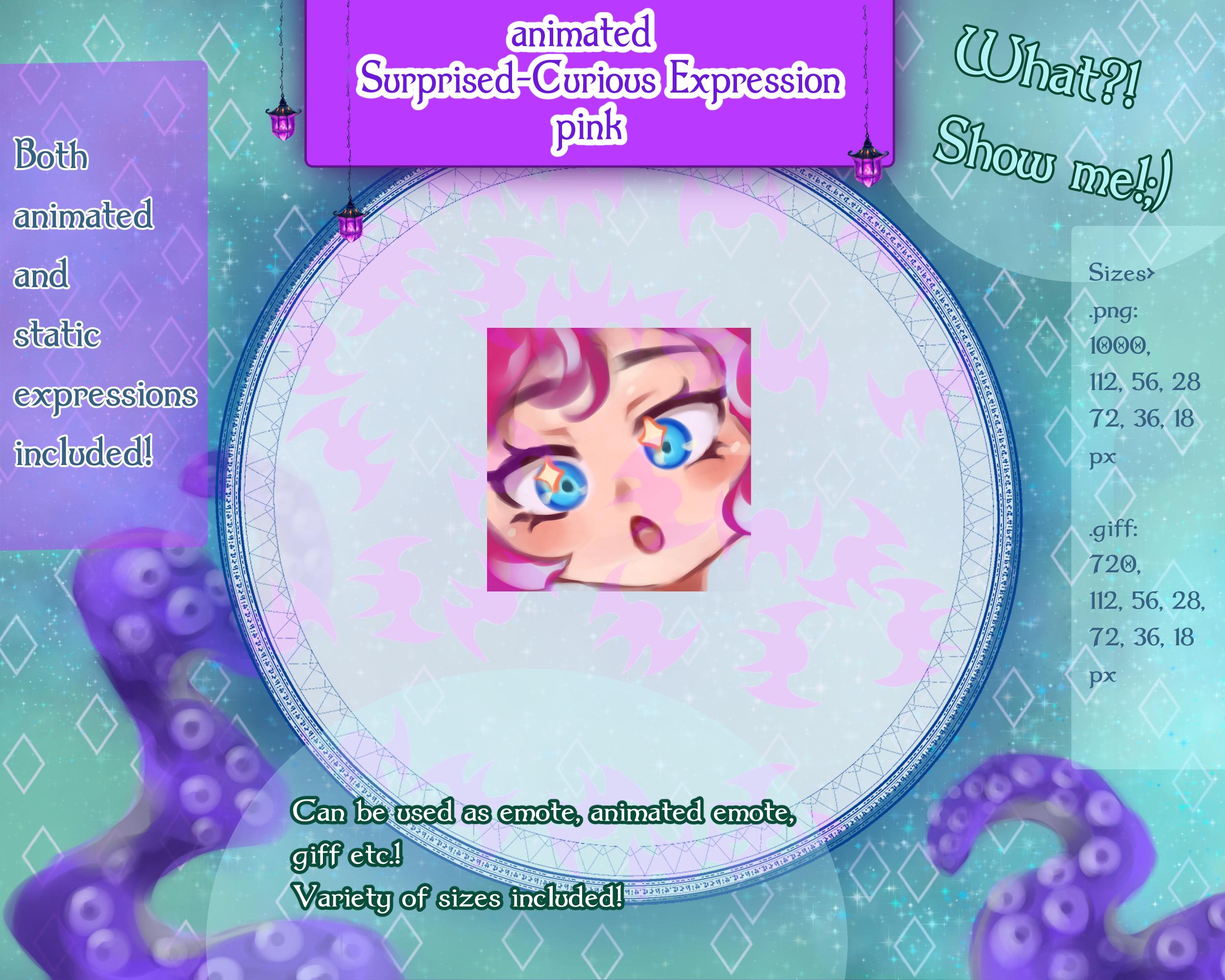 Animated Emote Gif Curious Emote Animation Surprised Emote for Twitch ...