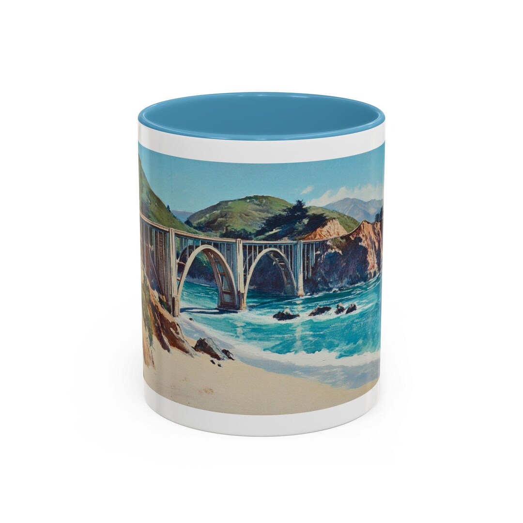 California Coastal Coffee Cup, Big Sur Bixby Bridge Souvenir, Traveler ...
