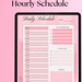 Printable Daily Schedule Template -5 Colors - Etsy