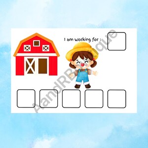 Farm Animal Token Board - ABA - Etsy