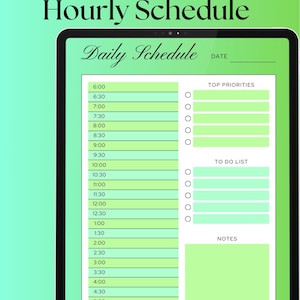 Printable Daily Schedule Template -5 Colors - Etsy