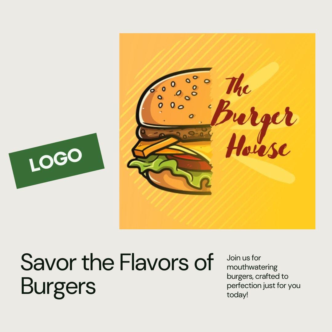 Customizable Burger Restaurant Logo, Unique Design for Branding ...