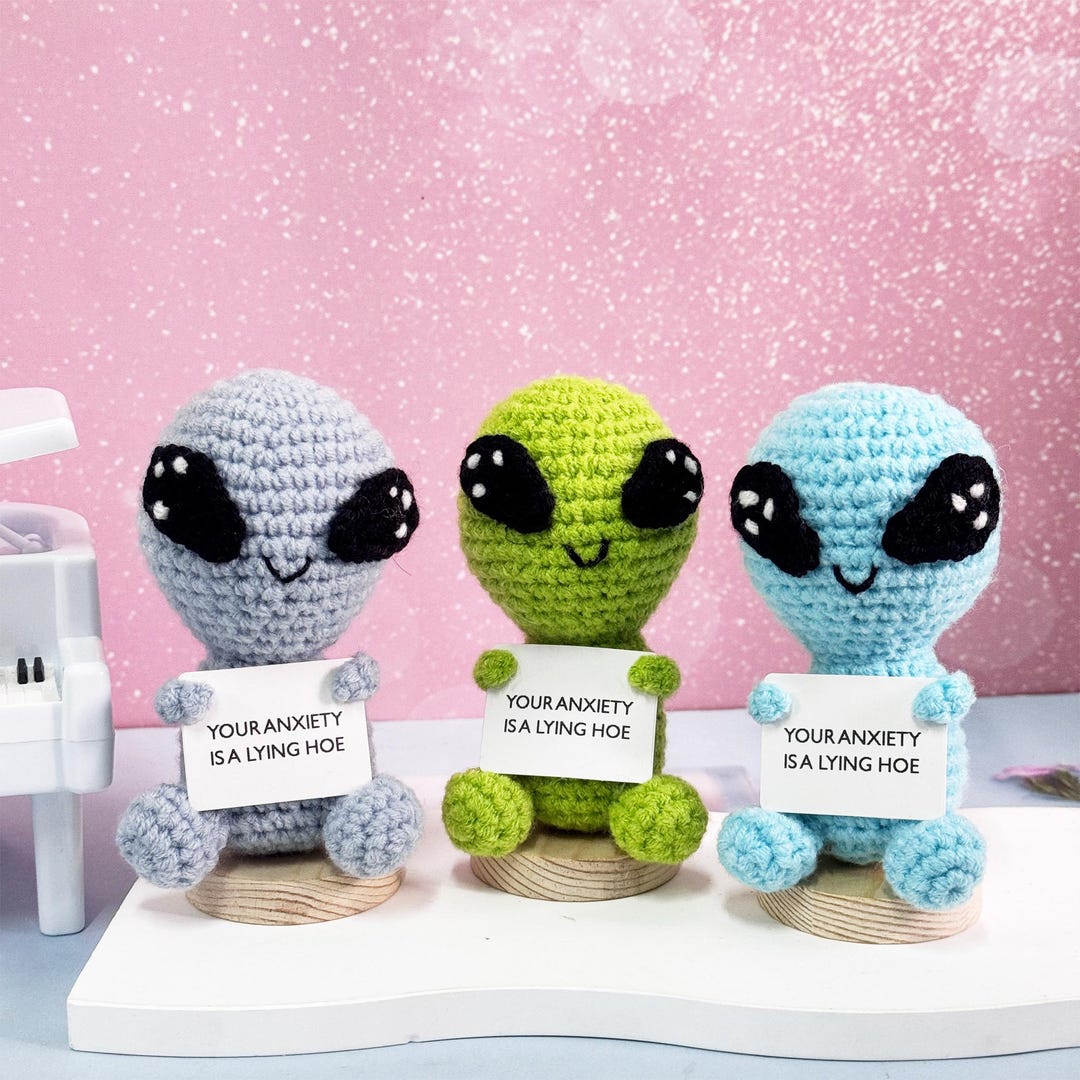 Adorable Crochet Alien Amigurumi,crochet UFO Dolls,stranger Monster,sci ...