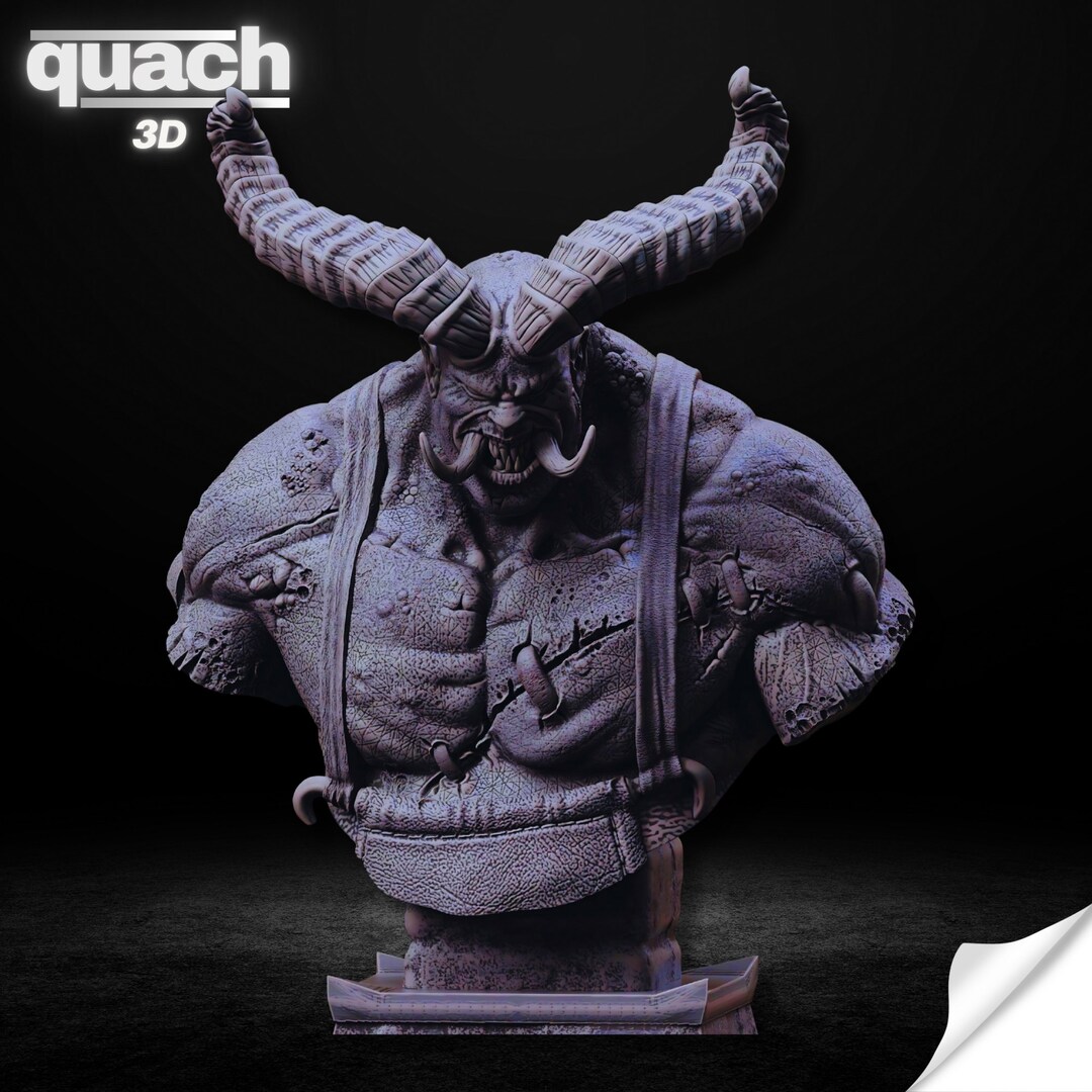 Butcher Bust pre Supported and Unsupported, Diablo Stl File 3D Printing ...