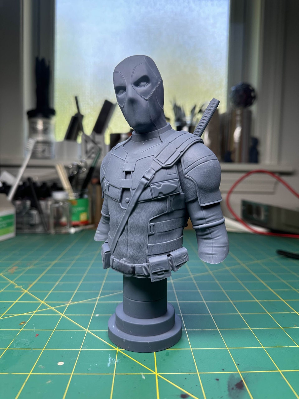Deadpool Bust pre Supported and Unsupported, Deadpool Stl File for 3D ...