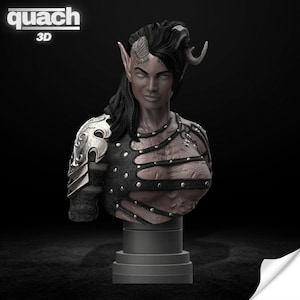 Karlach Bust (pre Supported and Unsupported), Karlach Stl File 3D ...