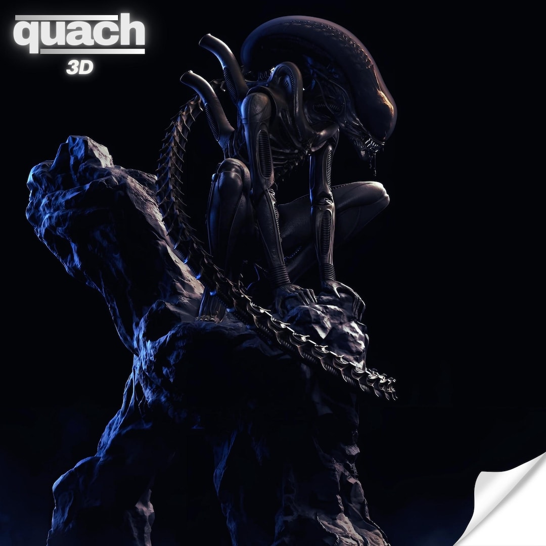 Alien Xenomorph Statue, Alien Stl File 3D Printing, Predator Stl 3D Model Design, Statue ...