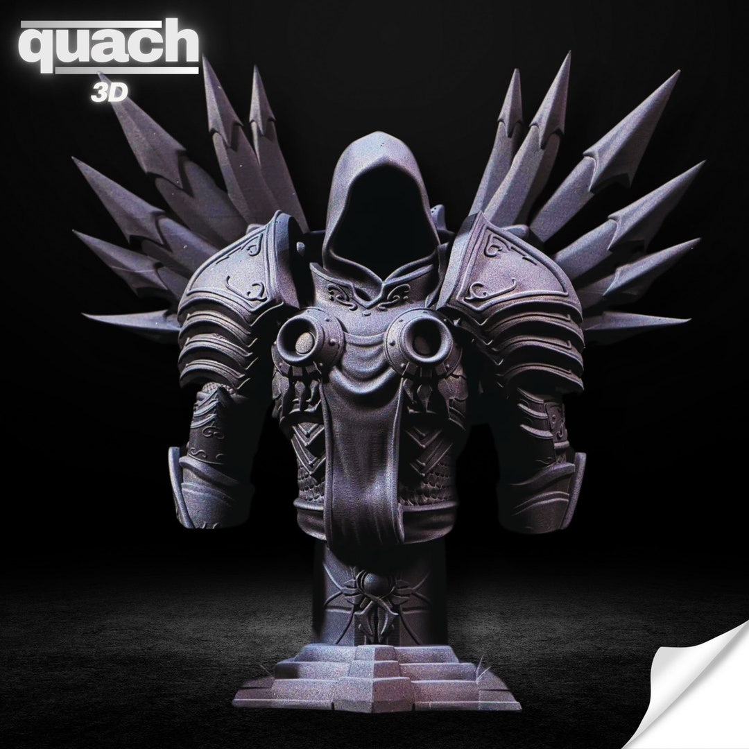 Tyrael Bust Diablo (pre Supported and Unsupported), Tyrael Stl File 3D ...
