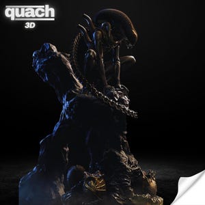 Alien Xenomorph Statue, Alien Stl File 3D Printing, Predator Stl 3D Model Design, Statue ...