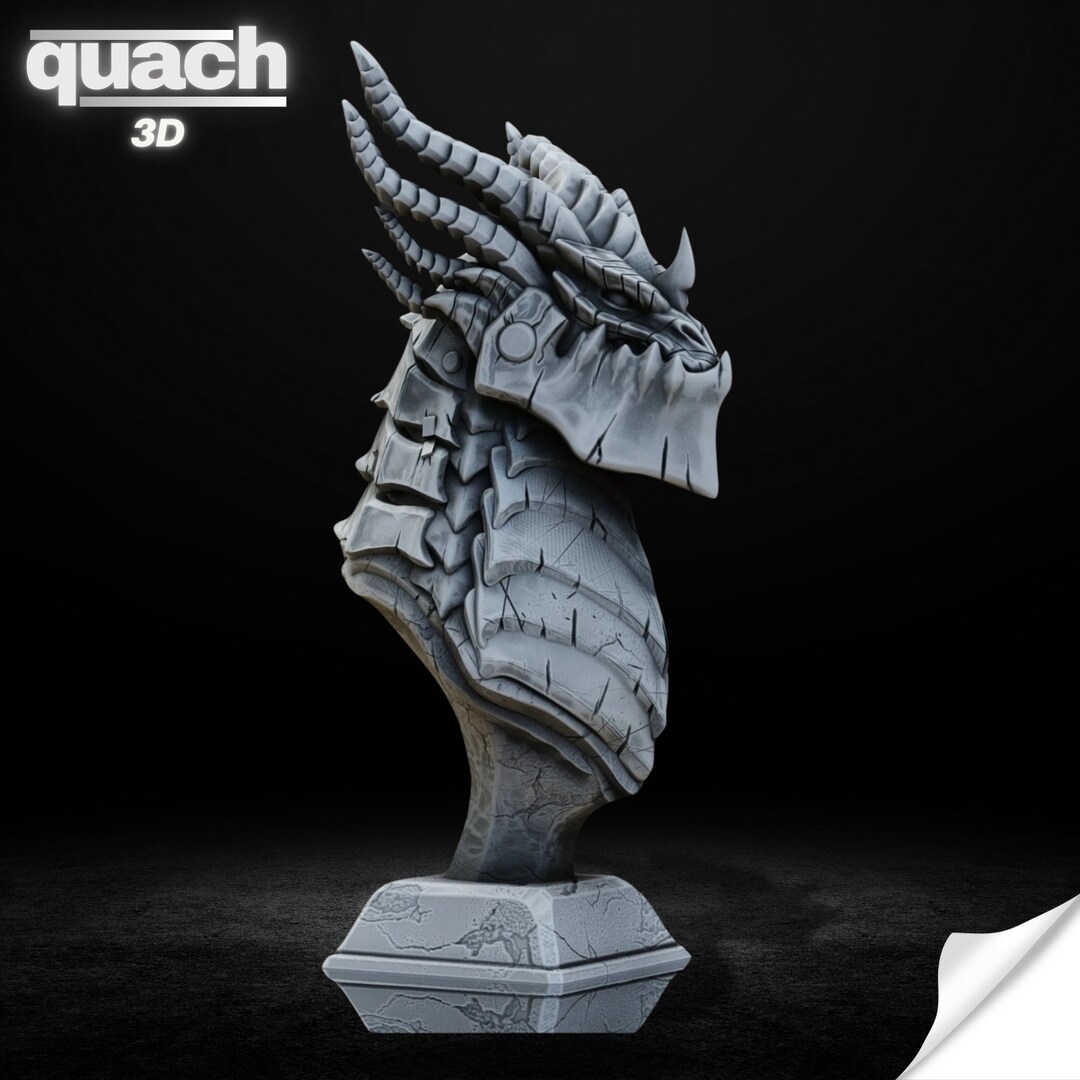 Deathwing Bust (pre Supported and Unsupported), Deathwing Stl File 3D ...