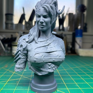 Karlach Bust (pre Supported and Unsupported), Karlach Stl File 3D ...