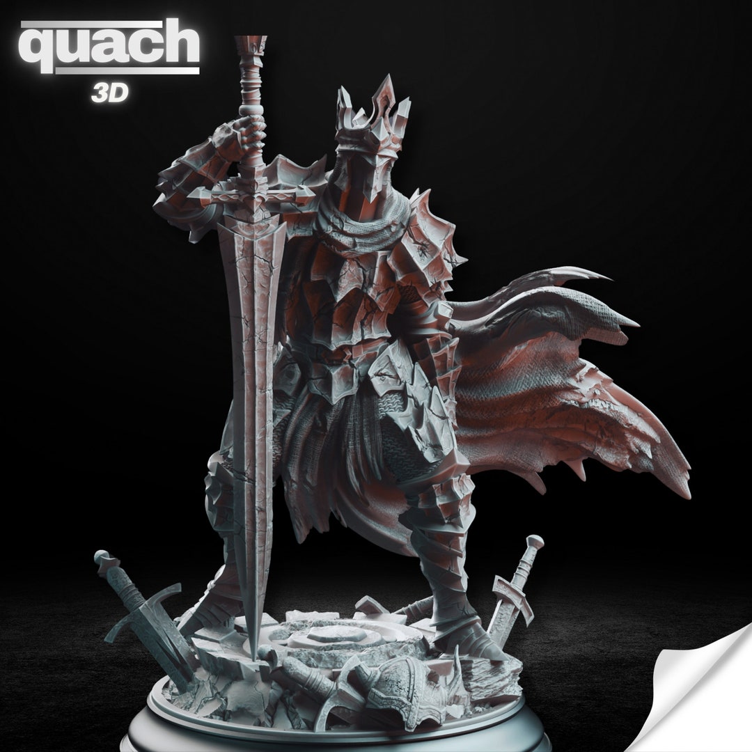 Void Knight Figure (pre Supported and Unsupported), Stl File 3D ...