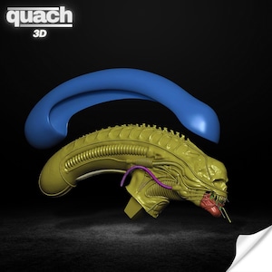 Alien Xenomorph Statue, Alien Stl File 3D Printing, Predator Stl 3D Model Design, Statue ...