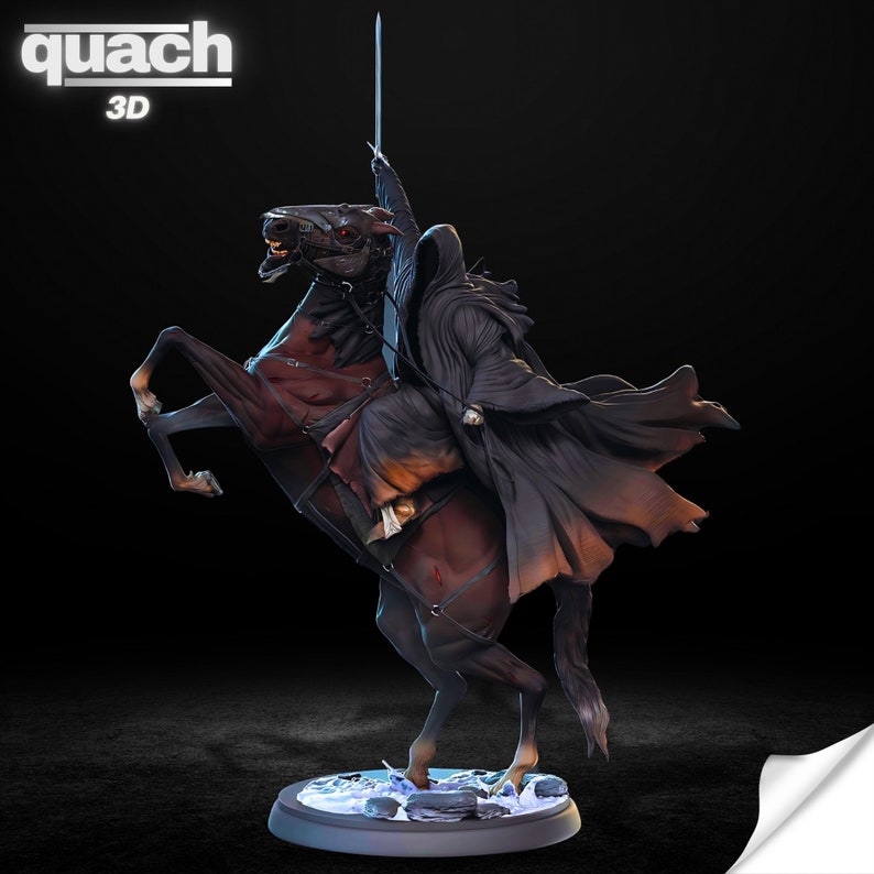 Nazgul With Horse, LOTR Stl File for 3D Printing, Stl 3D Model Design ...