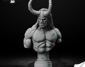 Hellboy Bust - 3D STL Digital - Etsy