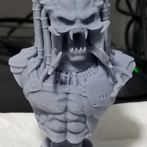 Predator Bust (pre Supported and Unsupported), Predator Stl File 3D ...