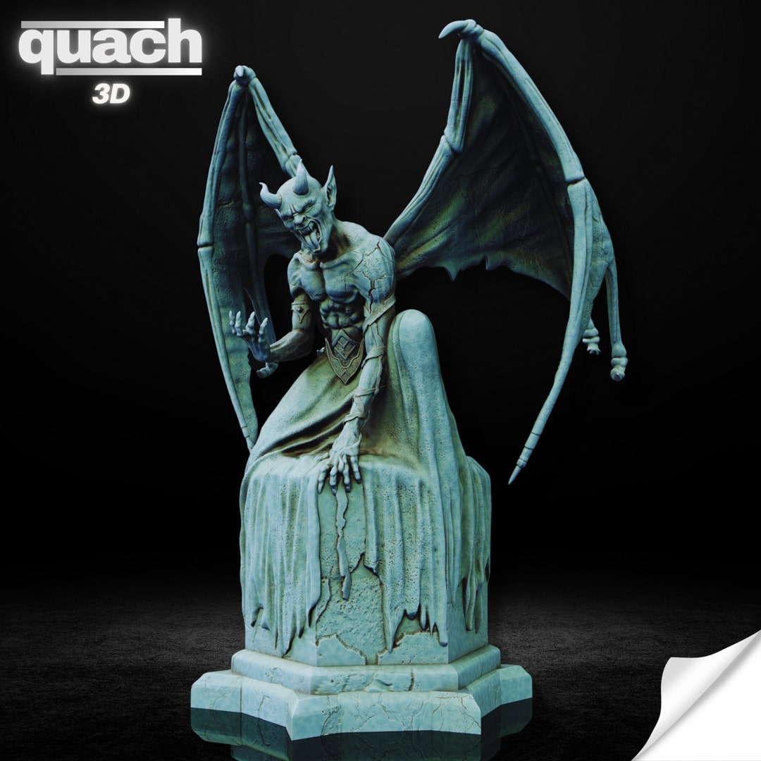 Gargoyle Figure (pre Supported and Unsupported), Stl File 3D Printing ...