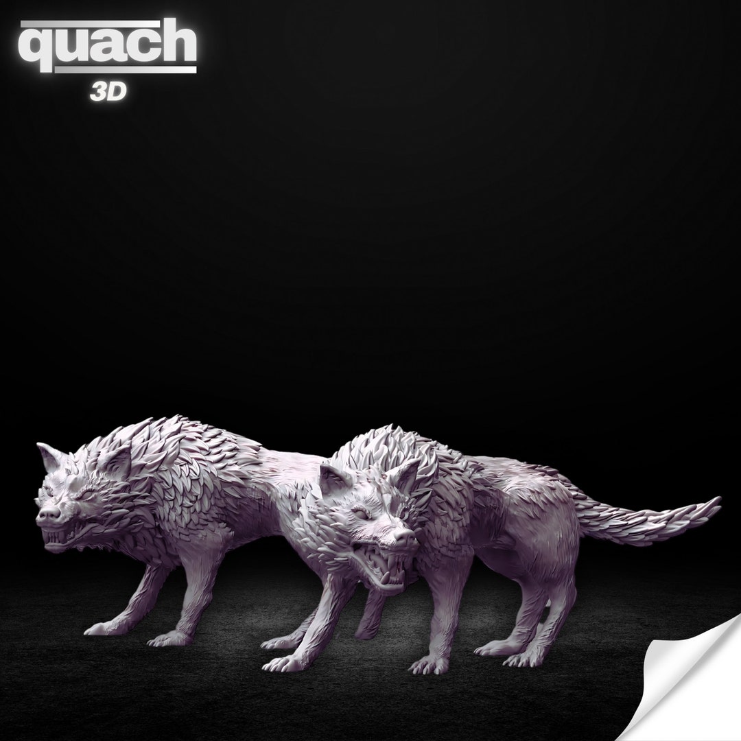 Wolf Miniature (pre Supported and Unsupported), Wolf Stl File 3D ...