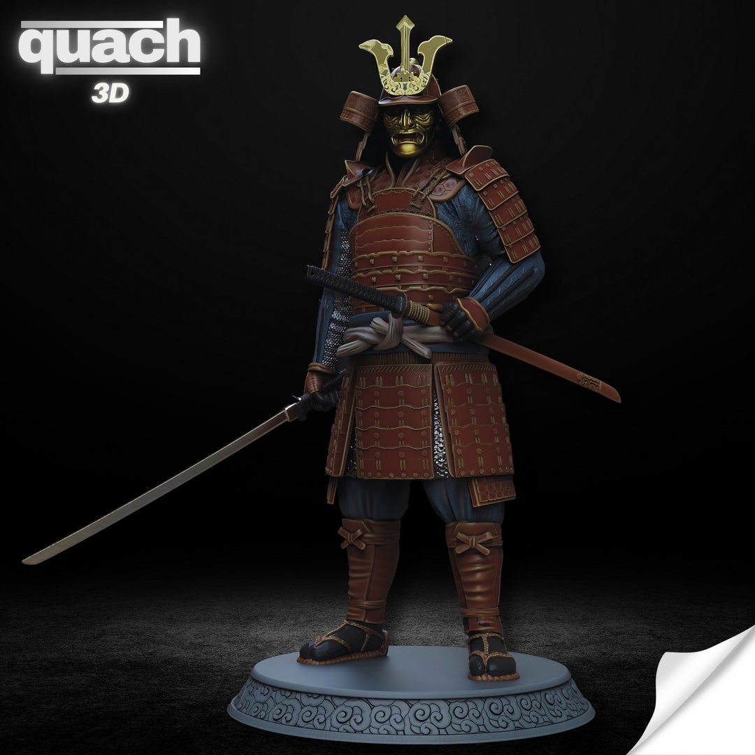 Samurai Figure (pre Supported and Unsupported), Stl File 3D Printing ...