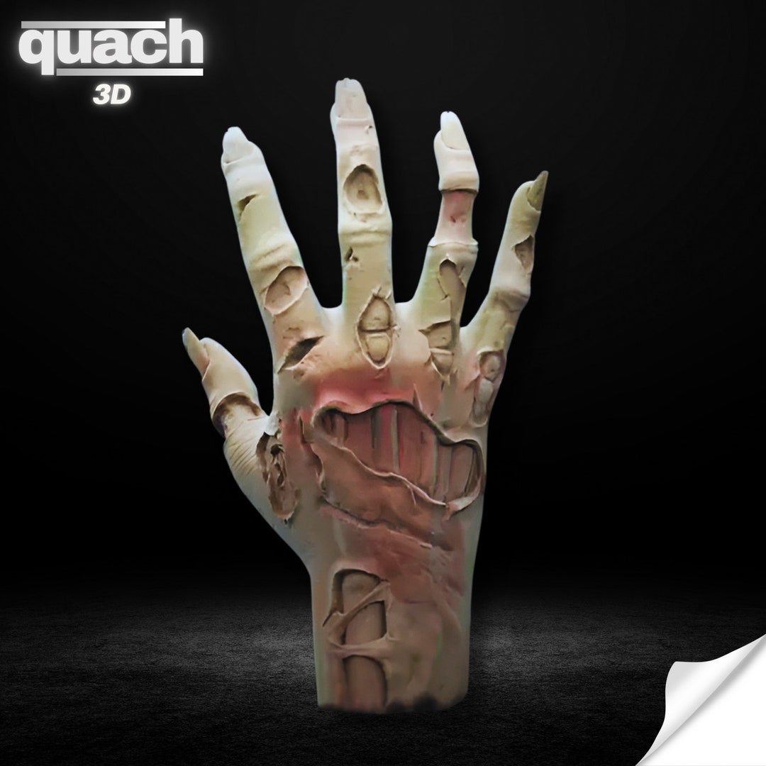 Zombie Hand Figure (pre Supported and Unsupported), Zombie Hand Stl ...