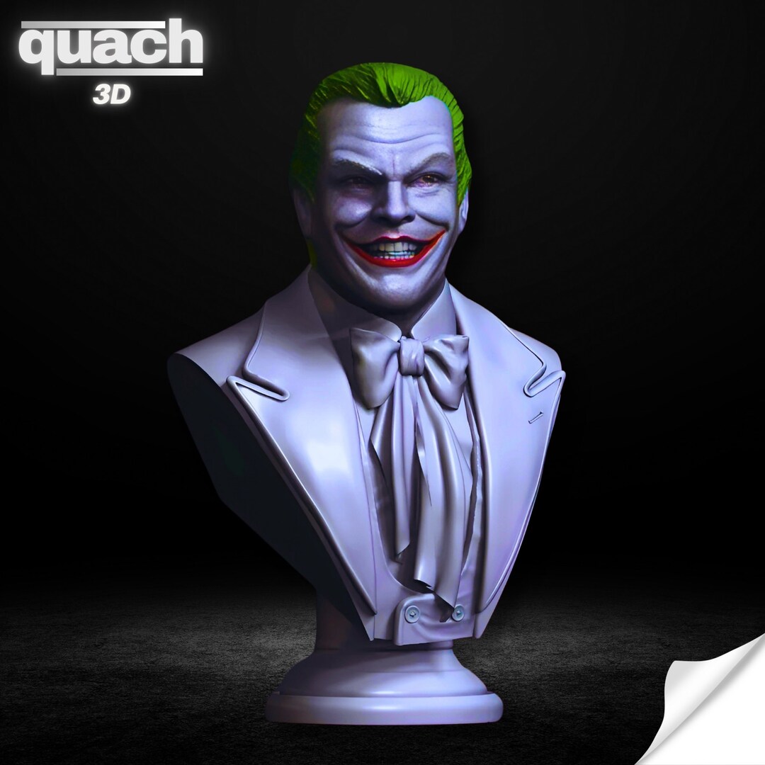 Busto do Coringa pré-suportado e não suportado, impressão 3D Stl da ...